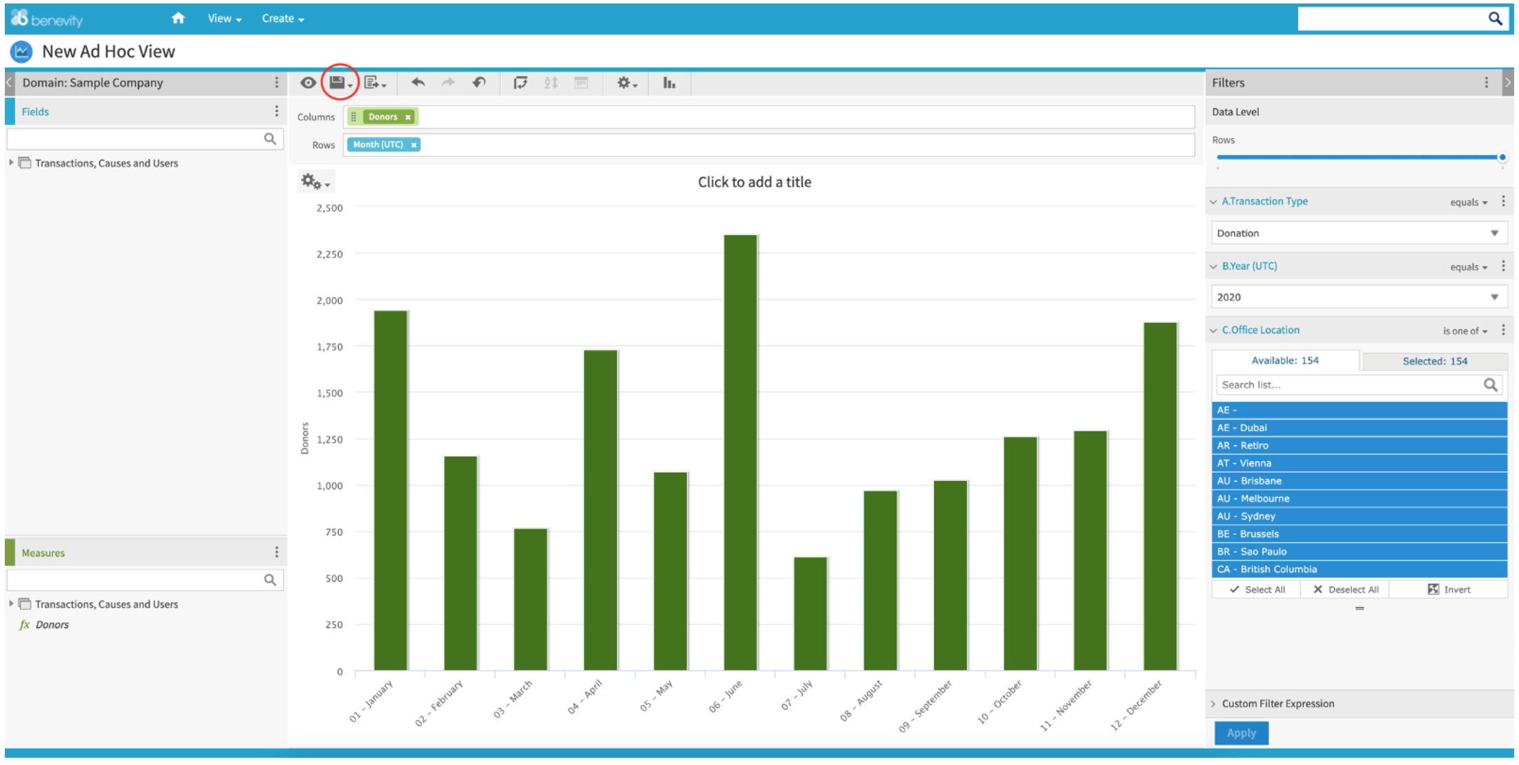 Creating a dashboard – Benevity API Help Center