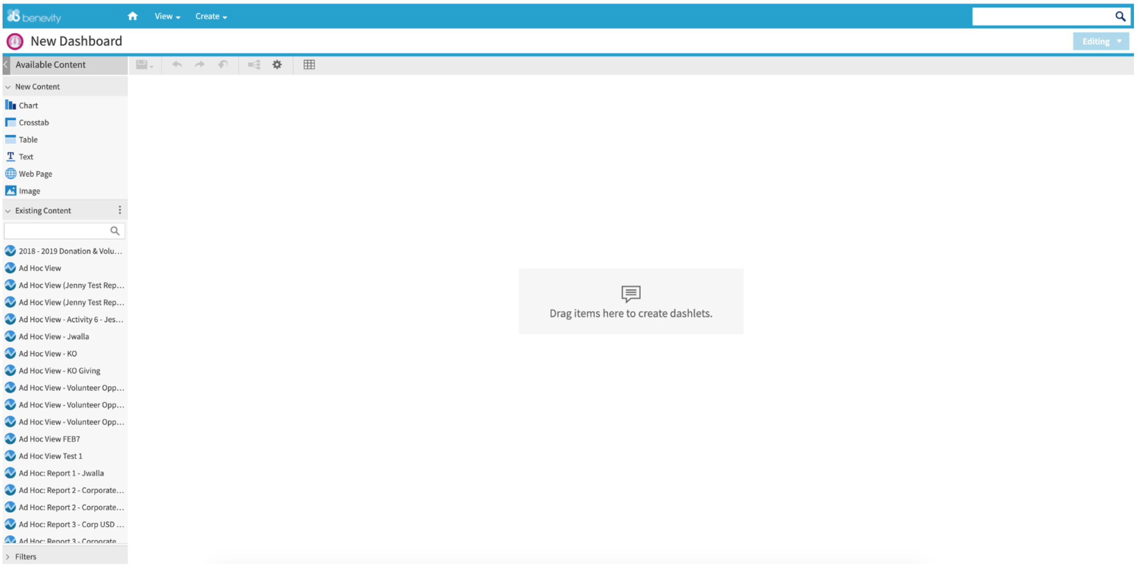 Creating a dashboard – Benevity API Help Center